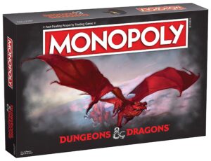 monopoly dungeons & dragons | collectible monopoly featuring familiar locations and iconic monsters from the d&d universe, 2-6 players