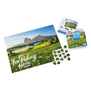 spin master 300-piece calm jigsaw puzzle for relaxation, stress relief, and mood elevation, for adults and kids ages 8 and up, you belong here