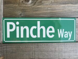 streets signs st ave dt pinche way vintage wall decoration home garden kitchen art sign , tin, 4x16 inch