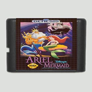 spire ariel the little mermaid 16 bit md game card for 16 bit sega megadrive genesis game console (jap shell)