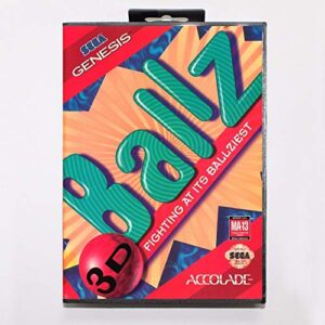 kruti ballz 3d game cartridge 16 bit md game card with retail box for sega mega drive for genesis