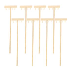 heallily 8pcs mini zen sand rakes bamboo rakes tool miniature meditation zen garden tool feng shui tabletop rock ornament garden desktop sandbox kits 14cm x3. 5cm