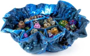 fanroll velvet compartment dice bag with pockets: galaxy, role playing game dice accessories for dungeons and dragons