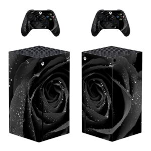 adventure games - black rose - vinyl console skin decal sticker + 2 controller skins set - compatible with xbox series x