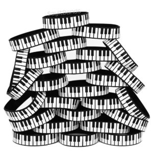 50 piano wristbands - musical instrument keys bracelets for pianists and musicians