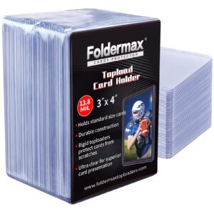 foldermax top loaders baseball card sleeves trading card sleeve baseball card protectors toploader card protectors (30 count)