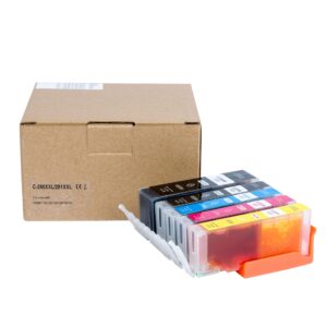 juncai compatible ink cartridge replacement for canon pgi-280xxl cli-281xxl 280 xxl 281 xxl for pixma tr7520 tr8520 ts8120 ts8220 ts9120 ts9520 ts9521c ts6120 ts6220 ts6320 (5 pack)