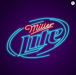 36" vivid sign new millers lite beer cute super bright wall decor light vivid led neon sign lamp 36ml107