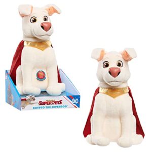 just play dc super-pets krypto the superdog plush, 10.5-inch talking, barking, stuffed toy dog, dc league of super-pets movie, kids toys for ages 3 up