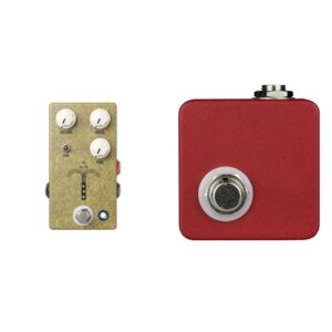 jhs morning glory v4 overdrive guitar effects pedal & jhs red remote footswitch