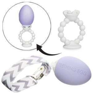 the teething egg and grippie ring- baby development toys 6 to 12 months, 3 month old baby boy or girl, 4 month toys, baby sensory and development toys up to 18 months