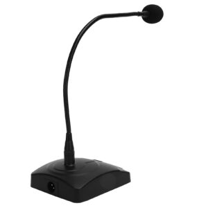 dilwe desktop microphone with mute , gooseneck conference microphone with 5m xlr cable, noise canceling gooseneck stereo microphone for meetings, voice, games