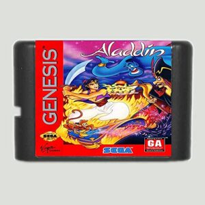 spire aladdin 16 bit game card for sega megadrive & genesis system (eur shell)