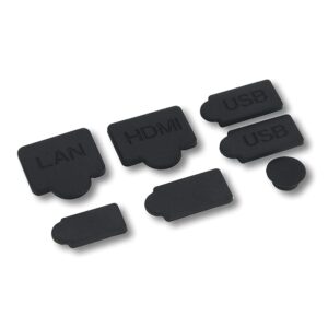 7pcs lan hdmi type-c usb dock dust plug silicone dust proof cover dust stopper dustproof case kits for ps5 game console