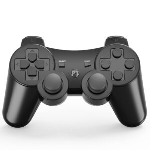 yczhdv wireless game controller compatible with ps3, double shock controller joysticks for ps3, six-axis motion game control