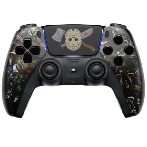 "scary party" custom un-modded wireless pro controller compatible with ps5 exclusive unique design