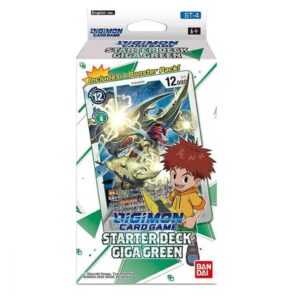 bandai - digimon card game-starter deck 04 giga green chromes, trading cards and accessories, 185549, multicoloured