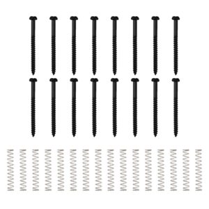 32pcs yootones bass pickup mounting screws springs compatible with p bass jazz bass or p90 pickups (black)