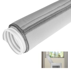 lbg products portable air conditioner hose cover wrap, insulated hose cover, fit ac exhaust hose up to 5.9" diameter, 59" length, gray