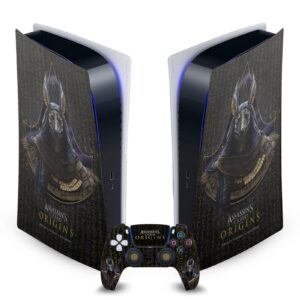 head case designs officially licensed assassin's creed hetepi origins character art vinyl faceplate gaming skin decal compatible with sony playstation 5 ps5 digital console and dualsense controller