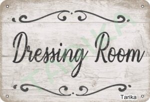 dressing room sign retro look metal 8x12 inch decoration painting sign for home kitchen bathroom farm garden garage inspirational quotes wall decor