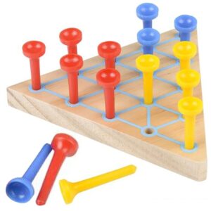 gamie peg game for kids, set of 2, fun board games for kids and adults, made wood and plastic, kids’ learning toys for boys and girls, unique games for family game night