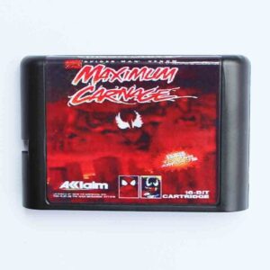 spire spider man and venom - maximum carnage 16 bit md game card for sega mega drive for genesis (pal-e)