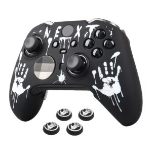 ralan glitter controller skin for switch pro controller, anti-slip silicone controller cover protector case