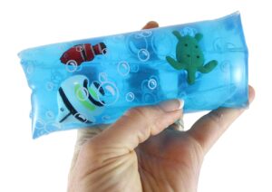 curious minds busy bags 1 jumbo sea life animal water filled tube snake stress toy - squishy wiggler sensory fidget ball