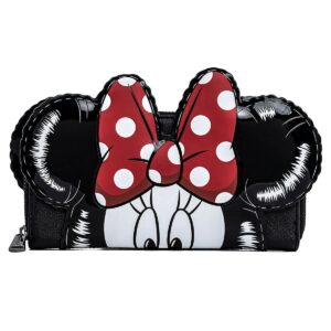 disney mickey & minnie mouse balloon cosplay zip around wallet