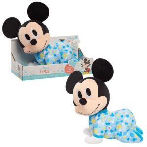 disney baby musical crawling pals plush, mickey mouse, interactive crawling plush, stuffed animal, officially licensed kids toys for ages 09 month by just play