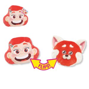 disney and pixar turning red meilin lee reversible 11-inch plushie character head, kids toys for ages 3 up by just play