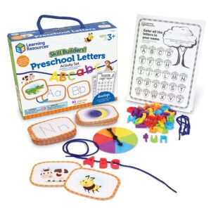 learning resources skill builders! preschool letters - 91 pieces, ages 3+ toddler learning activities, preschool learning materials, homeschool preschool supplies, alphabet learning for preschool