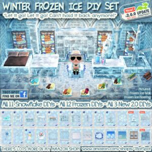 acnh: winter snow & ice mega set | 22 diy recipes | crafting materials | 1.0 base game content