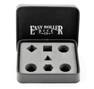 leather lite dice display and storage case - perfect for plastic, metal, stone, or wood dice (raven)