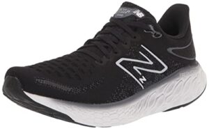 new balance men's fresh foam x 1080 v12 running shoe, black/thunder/white, 9