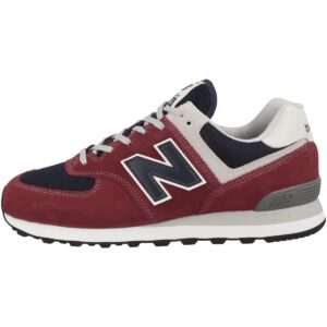 new balance men's 574 v2 essentials sneaker, red/navy, 11