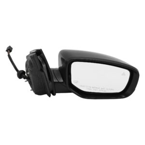 kool vue passenger side power heated mirror for dodge dart 2016 with signal light, blind spot monitor & puddle lamp paintable