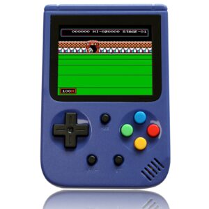 sccagift 500 classic games handheld games console electronic memory game for kids adults, can play on tv games (blue)