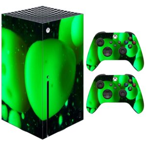 vwaq lava lamp green skin designed to fit xbox series x console and controllers - xsrsx10