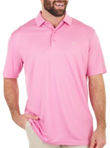 callaway mens pro spin chevron jacquard short sleeve golf (size x-small - 4x big & tall) polo shirt, pink sunset, xx-large