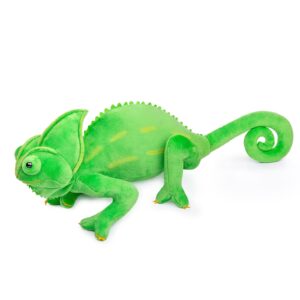 zhongxin made stuffed animal chameleon plush toy - 15 inch green stuffed toys realistic chameleon, gifts for kids