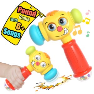 baby toys lights musical baby hammer toy for 12 months up infant toys funny changeable eyes hammer toddler toys for 1 2 3 year old boys girls