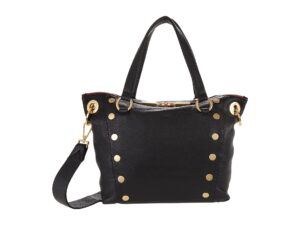 hammitt daniel medium black/brushed gold/red zip one size