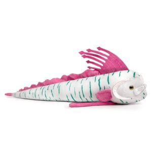 zhongxin made oarfish plush toy -grey long real life oarfish ribbon fish chimera stuffed toys, super soft realistic sea creatures king of herring ocean animal toy, gift collection for kids, 26inch