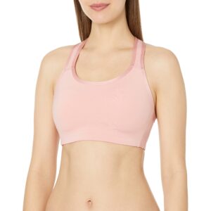 spalding women's active shine racerback sports bra, bridal rose, x-large