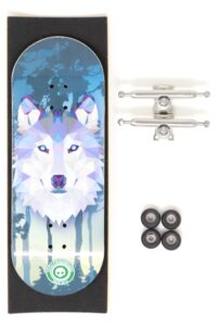 skull fingerboards™ howling 34mm pro complete professional wooden fingerboard mini skateboard 5 ply with cnc bearing wheels