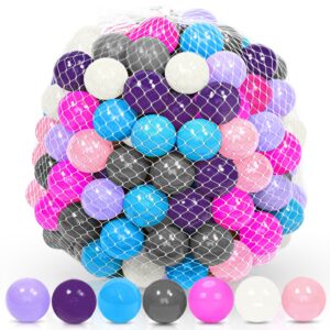 playz 50 mini ball pit balls - princess edition - soft, plastic mini play balls - small, no sharp edges, super safe, phthalate & bpa free