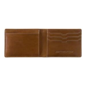 johnston & murphy mens slim wallet antique brown leather one size one size