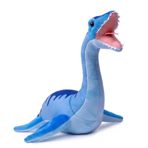 zhongxin made simulation plesiosaurus dinosaur stuffed plush toy- 16inch blue dinosaur tyrannosaurus rex plushie, figurines stuffed model toys soft,gifts for kids (plesiosaurus)